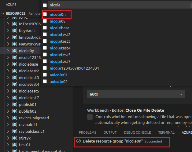 The Deleted Resource Group Shows In The List When Executing Azure