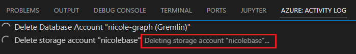 [Suggestion] It would be better to add the "Deleting database account ...