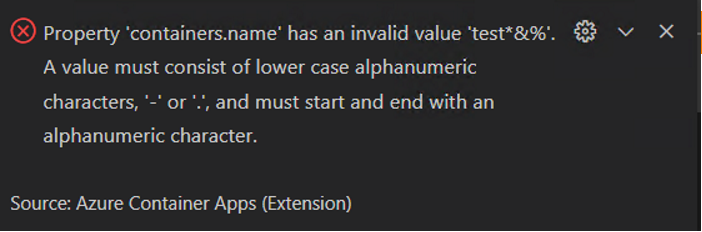 The invalid name shows in the error notification inconsistent with entered when creating a ...