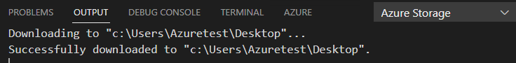 Fail to download the file share/blob container to the selected destination from VS Code · Issue ...