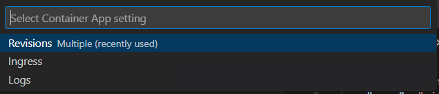 [Suggestion] It would be better to remove the step "Select Container App Setting" when executing ...