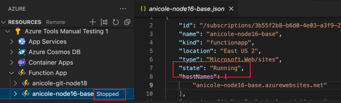 The state is running in the properties file after the function app is stopped · Issue #3432 ...