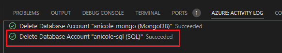 An error occurs after deleting a database account · Issue #2109 · microsoft/vscode-cosmosdb · GitHub