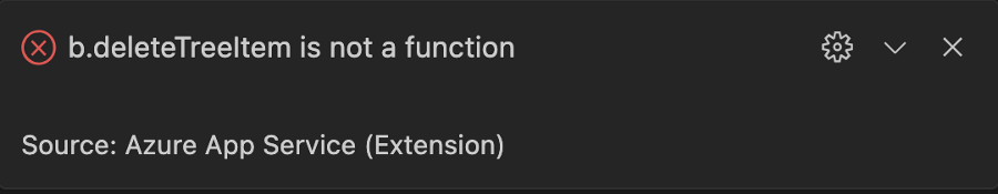 Fail to execute "Azure App Service: Delete..." command from command palette · Issue #2428 ...