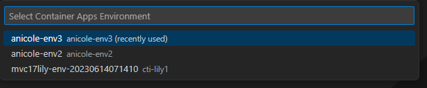 Pop Up A Prompt To Select A Subscription Container Apps Environment When Executing Activate