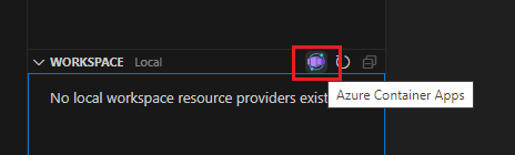 There is no "Azure Container Apps" button in the WORKSPACE view · Issue #408 · microsoft/vscode ...