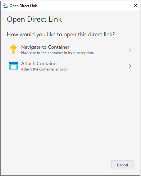 Pop up an extra dialog after executing "Open in Storage Explorer" for a blob container · Issue ...