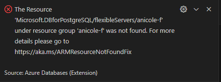 Fail to delete a PostgreSQL server · Issue #2007 · microsoft/vscode-cosmosdb · GitHub