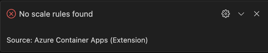 An error occurs when executing "Delete Scale Rule..." command for the revision from command ...