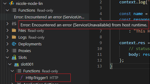 There is an error after finishing the swap for a Consumption Linux Function App · Issue #2495 ...