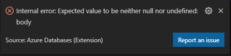Fail to create a new graph account with an error "Internal error: Expected value to be neither ...