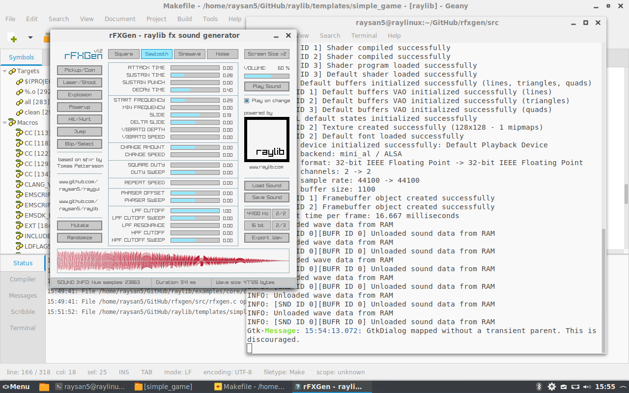Black screen when opened on Linux · Issue #13 · raysan5/rfxgen · GitHub