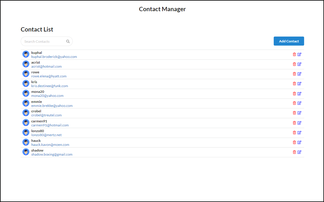 GitHub - zohan205/ContactManager: Contact manager front-end application with CRUD functionalities