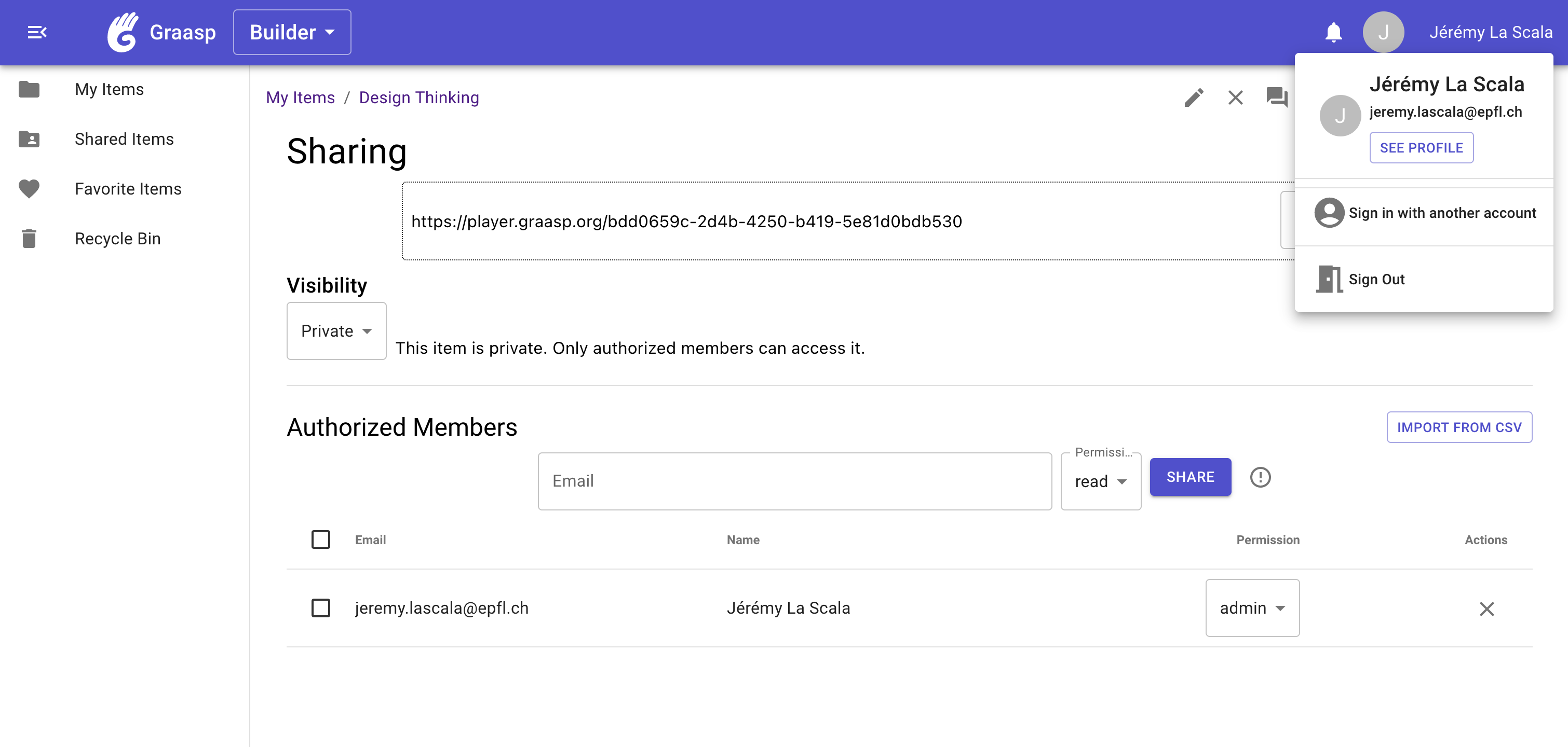Impossible to publish with admin rights · Issue #510 · graasp/graasp-builder · GitHub