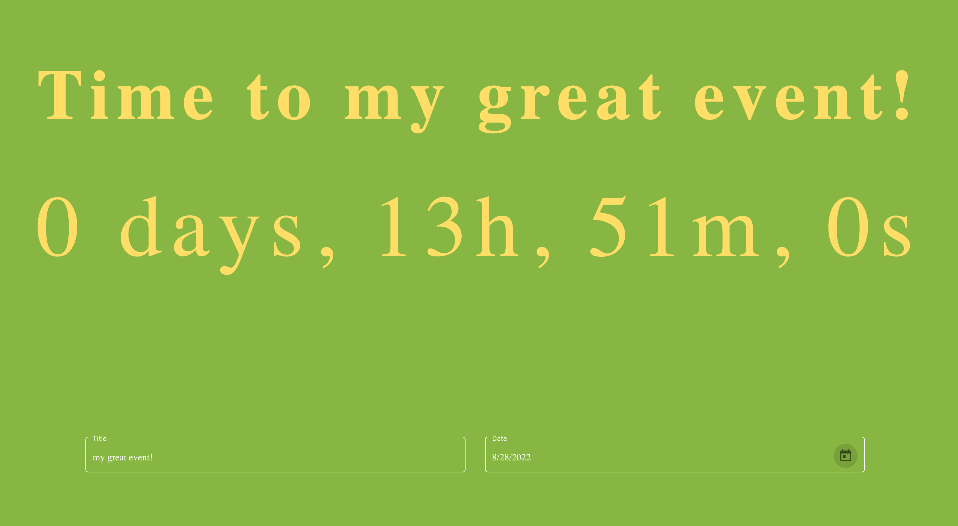 GitHub - idsintehittapa/friendly-potato: Countdown app with custom end ...