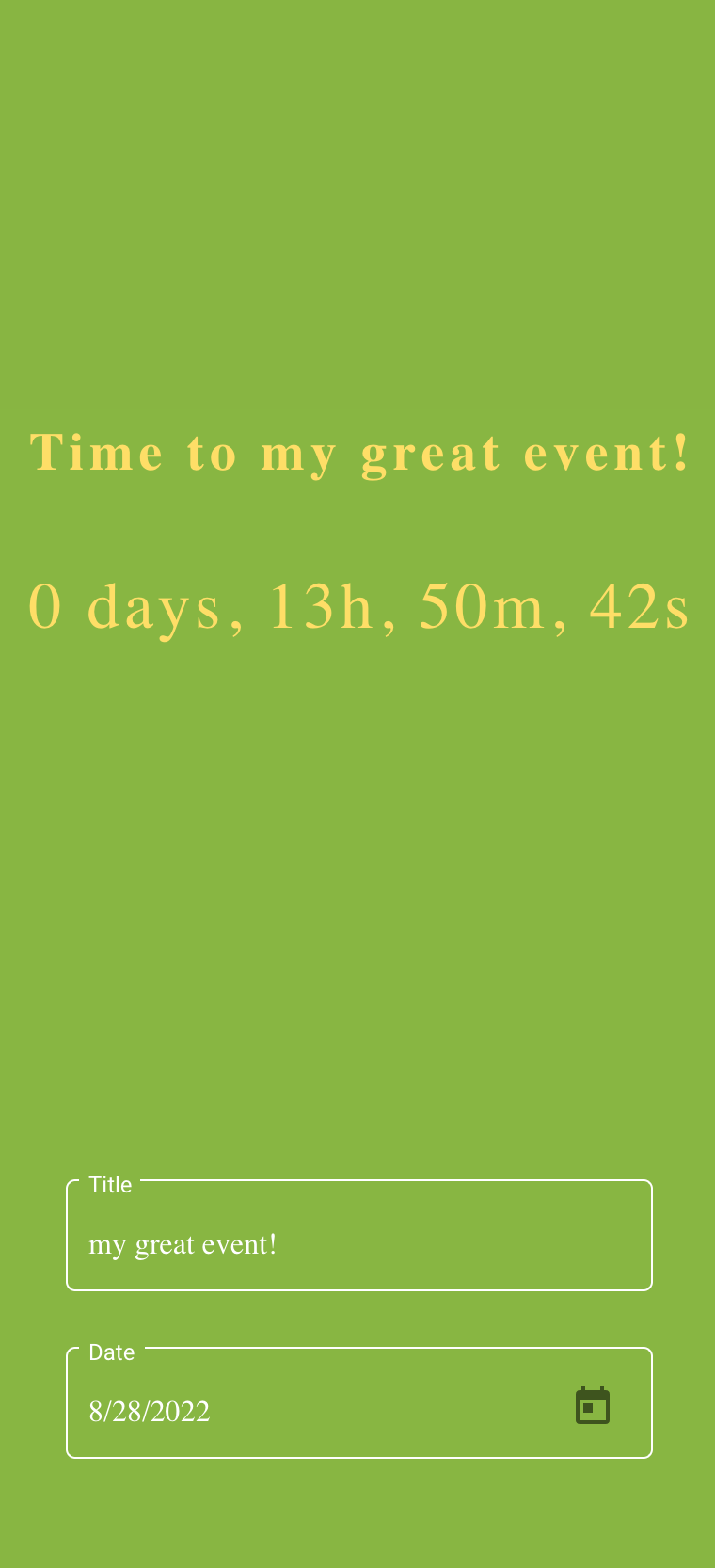 GitHub - idsintehittapa/friendly-potato: Countdown app with custom end ...