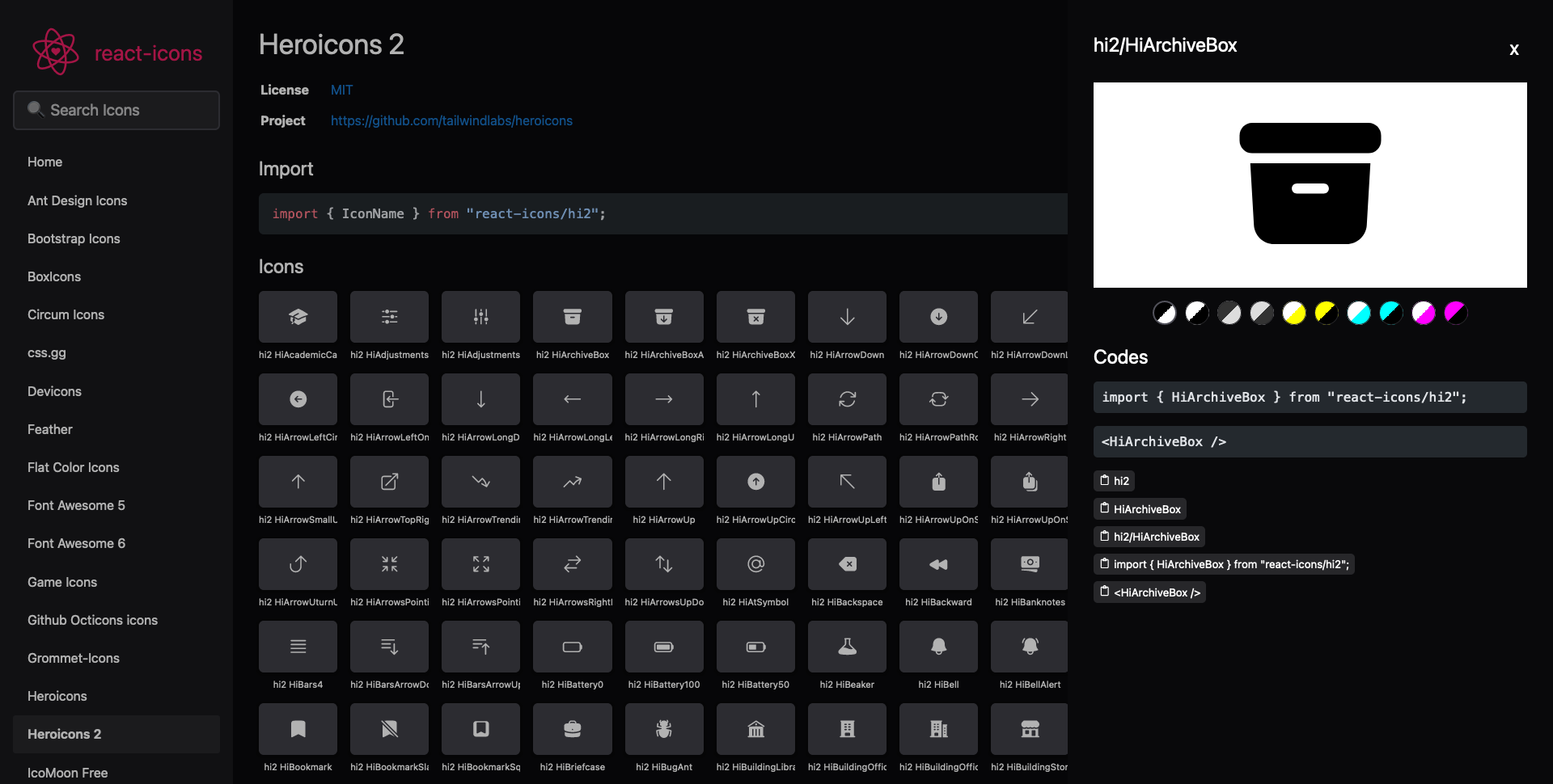 Added dark mode by MathurAditya724 · Pull Request #845 · react-icons/react-icons · GitHub