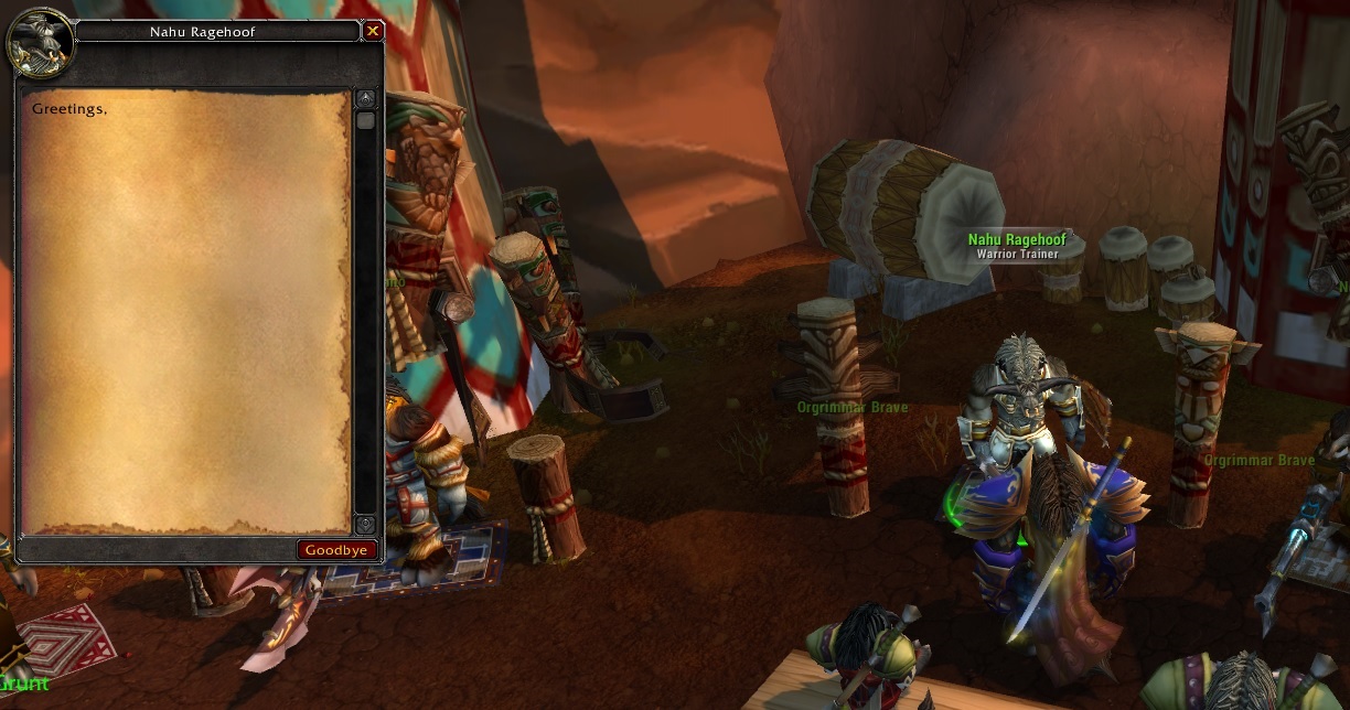 [NPC] Nahu Ragehoof (Warrior Trainer) No menu · Issue #1156 ...