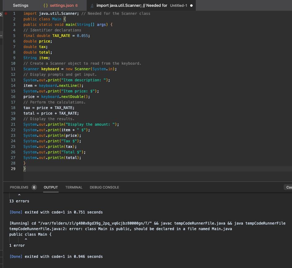 Task #3 Debugging a Java Program · Issue #133497 · microsoft/vscode ...