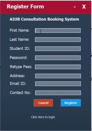 GitHub - munirfahim/JAVA-AIUB-Consultation-Management: Java Project from Spring 2018