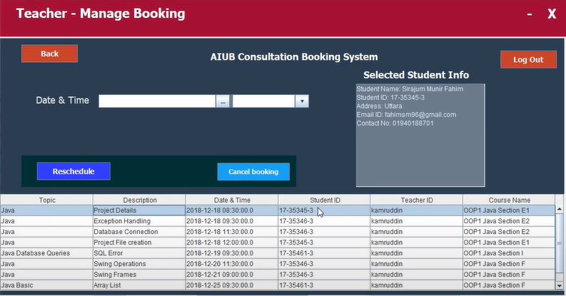 GitHub - munirfahim/JAVA-AIUB-Consultation-Management: Java Project from Spring 2018
