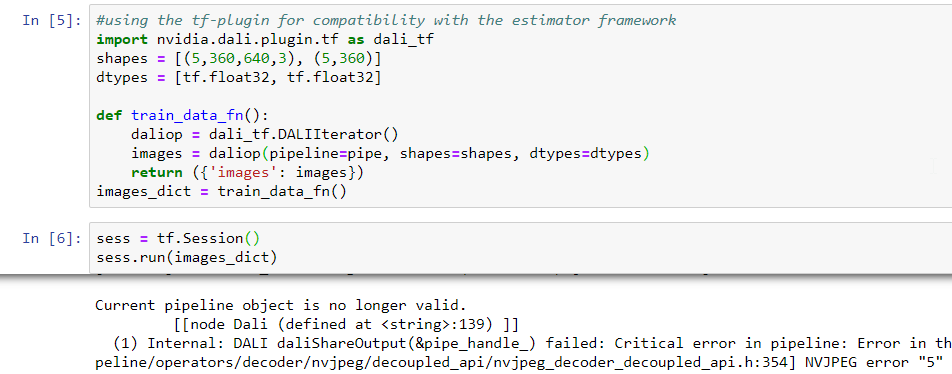 Replacing Tensorflows Estimator Input Function With Dali Input Function · Issue 1462 · Nvidia