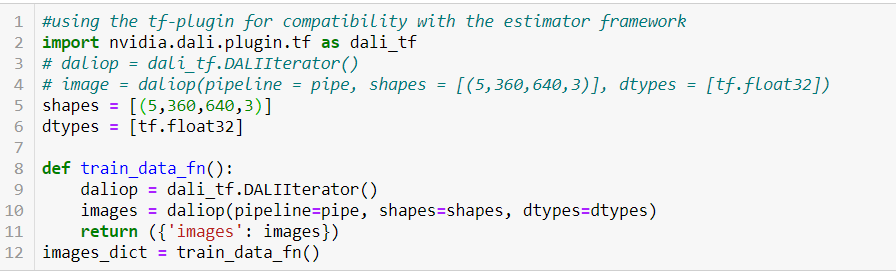 Replacing Tensorflow's Estimator input function with Dali input function · Issue #1462 · NVIDIA ...