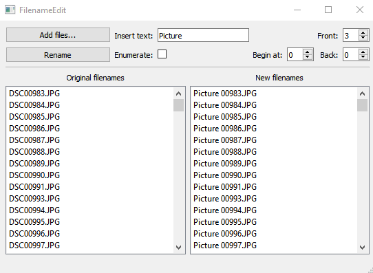 GitHub - skruud/filename-edit: Qt Windows application for renaming ...