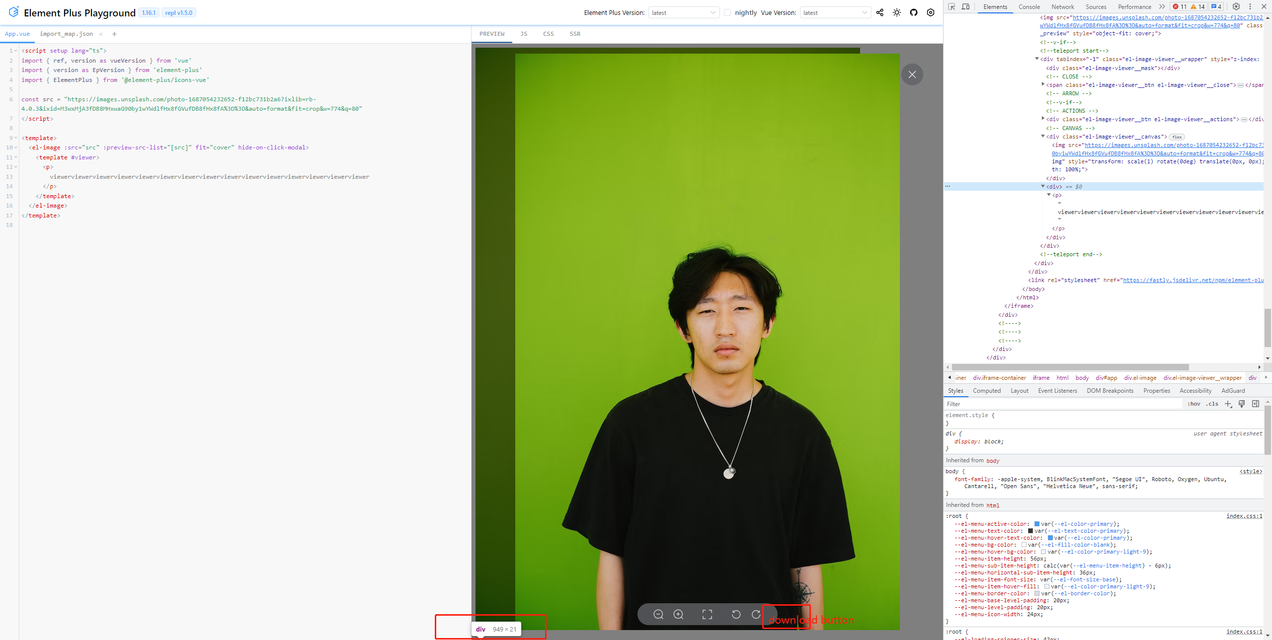 [Style] [image-viewer, image] el-image slot viewer out of viewport · Issue #13298 · element-plus ...