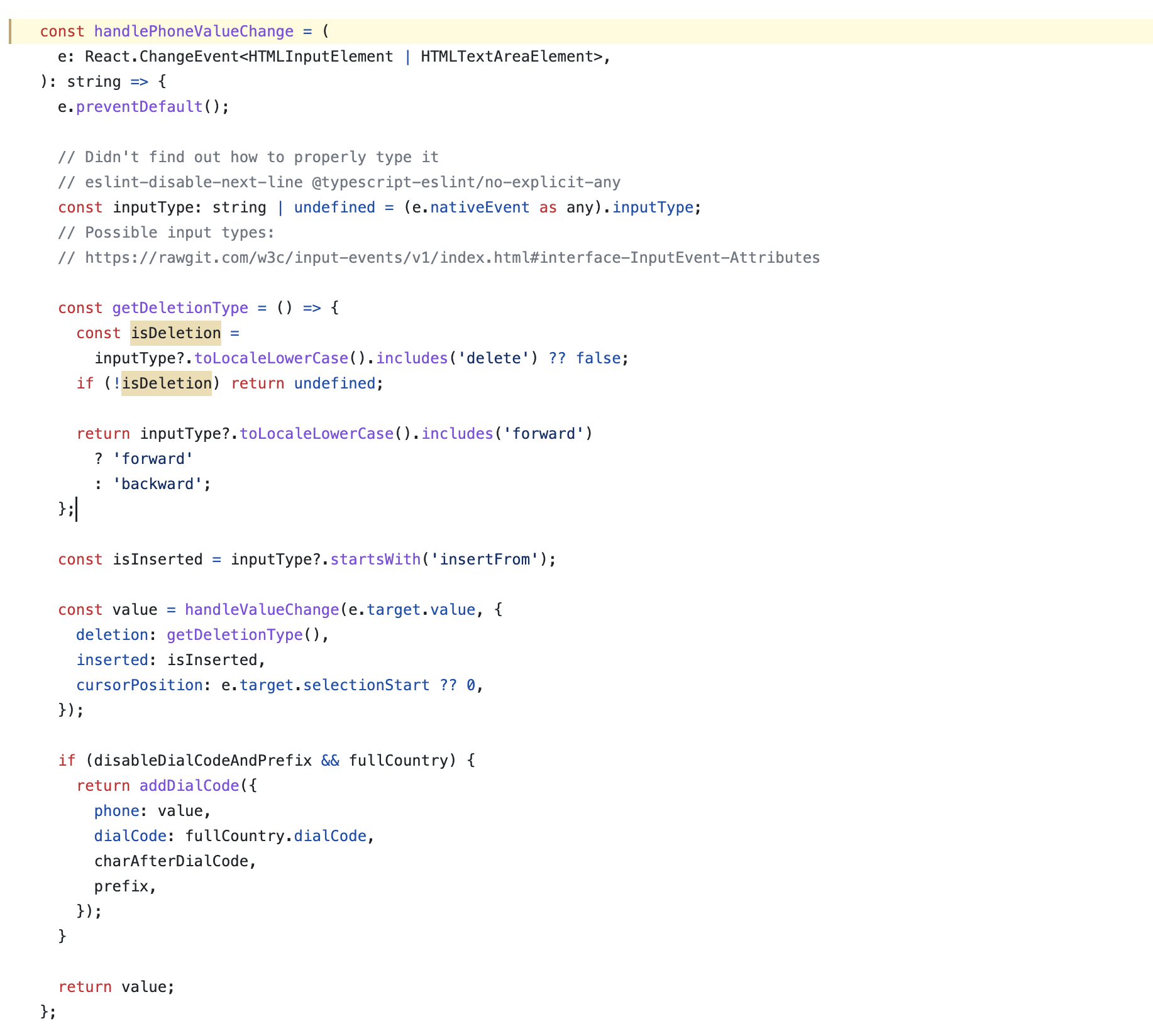 [Bug]: Original onChange and all other events are being suppressed inside the Input component ...