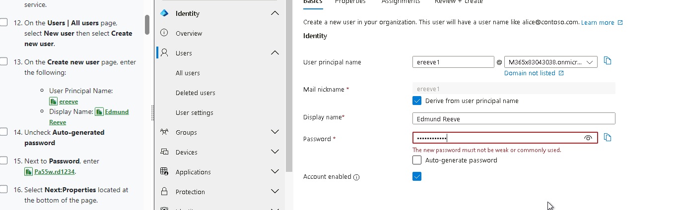 Lab 0101, passwords too weak/common · Issue #61 · MicrosoftLearning/MD-102T00-Microsoft-365 ...