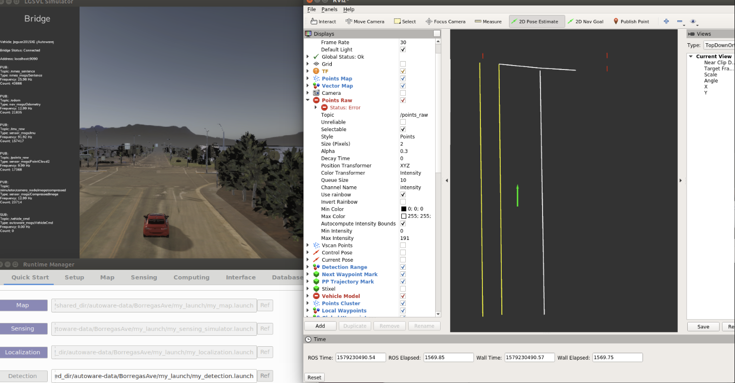 rviz cannot show vehicle pose in the instruction lgsvl with autoware.ai ...