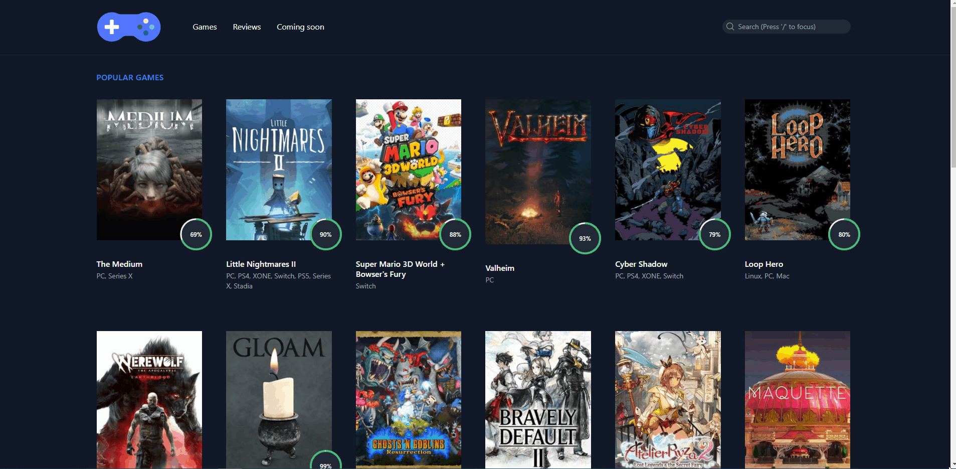 Github Timurfidarov Games Info This Project Makes Use Of Igdb Api To Provide Various
