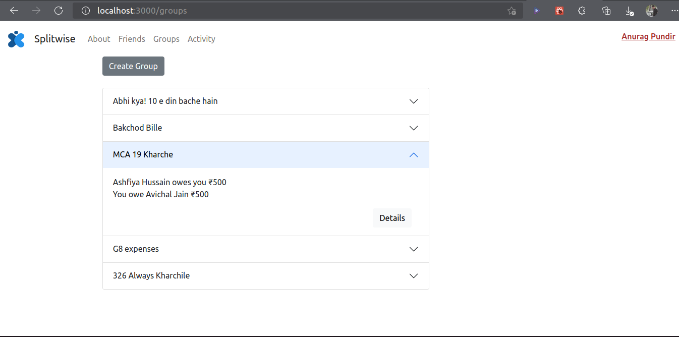 GitHub - iamanuragpundir/Splitwise