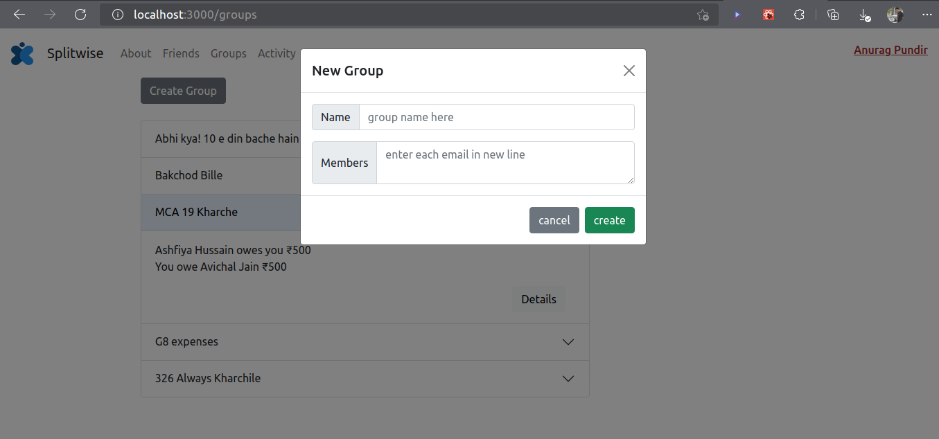 GitHub - iamanuragpundir/Splitwise