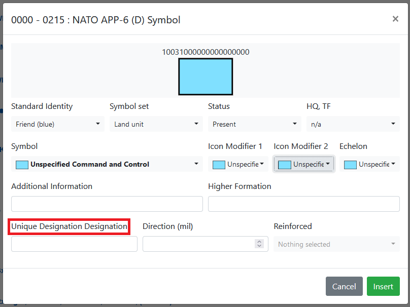 [Beta] Typo in "Insert ORBAT symbol" dialogue. · Issue #18 · jetelain/Arma3TacMap · GitHub
