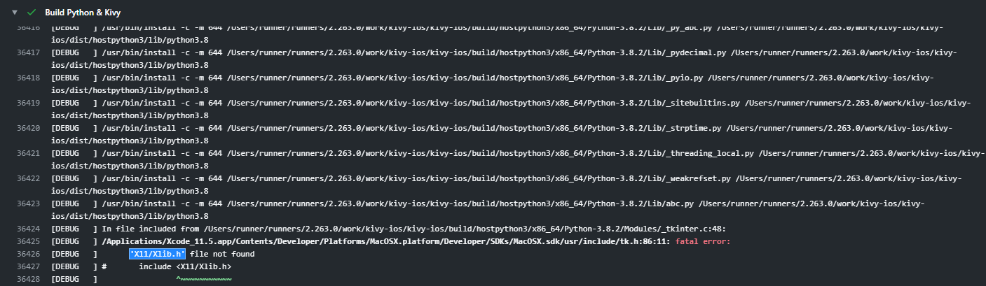 X11 Xlib H Randomly Missing From Environment · Issue 1088 · Actions