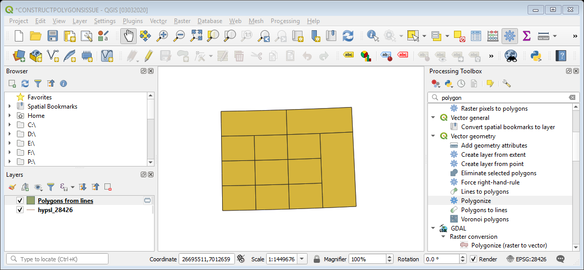 Polygonize Misses Intersections Espg28426 · Issue 34840 · Qgisqgis · Github