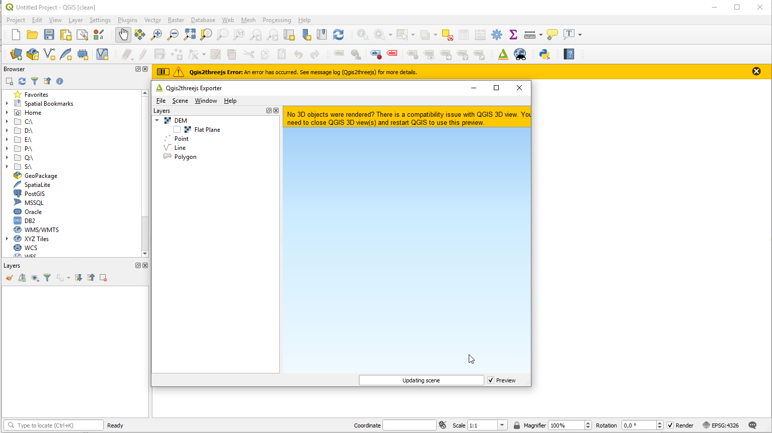 New Project New Profile Compatibility Issue With Qgis 3d Issue · Issue 221 · Minorua