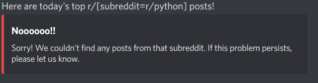 !reddit subcommands are ambiguous, or not updated · Issue #1236 · python-discord/bot · GitHub