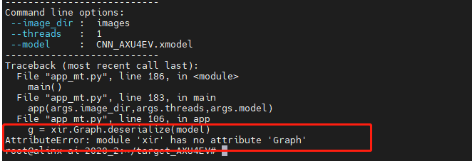AttributeError: module 'xir' has no attribute 'Graph' · Issue #415 · Xilinx/Vitis-AI · GitHub