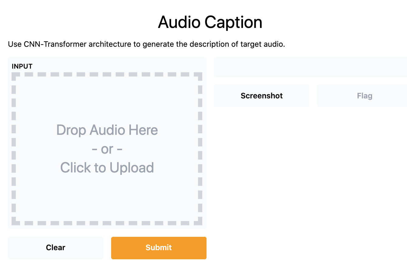 GitHub - YU-Anthony/Audio-Caption: Demo of DCASE 2020 Challenge Task 6