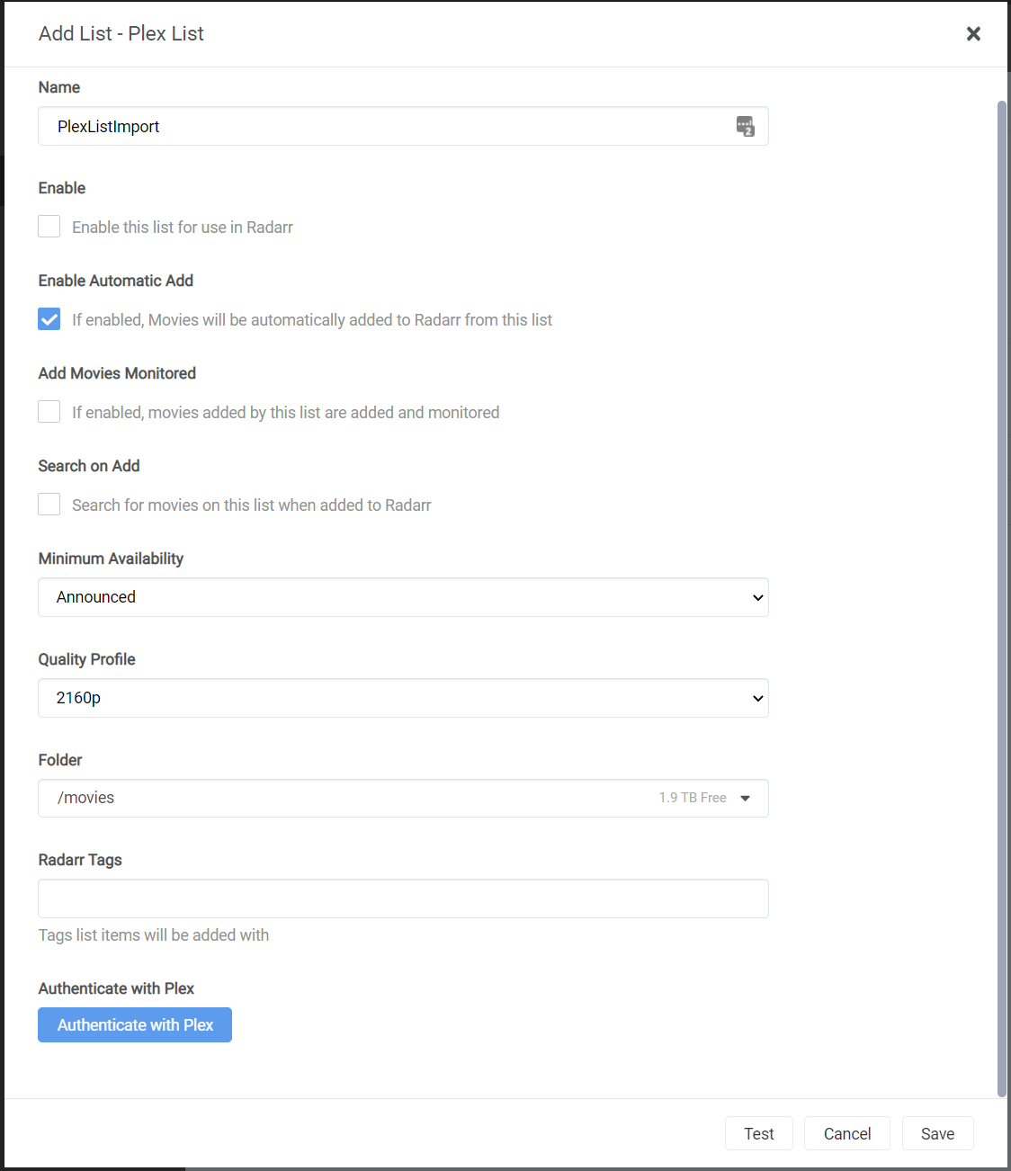 Feature Request: Plex Watchlist monitoring · Issue #5705 · Radarr ...