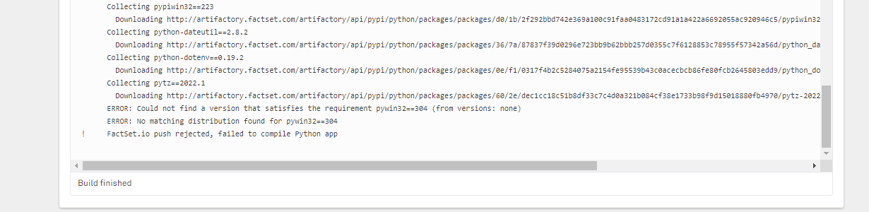 ERROR: Could not find a version that satisfies the requirement pywin32==304 (from versions: none ...
