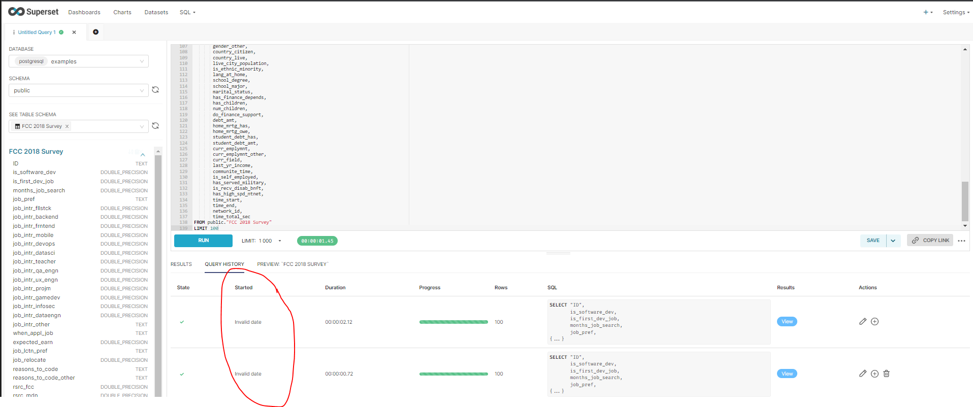Sql Lab Shows Invalid Date For Started Column In Query History · Issue 24790 · Apache Superset