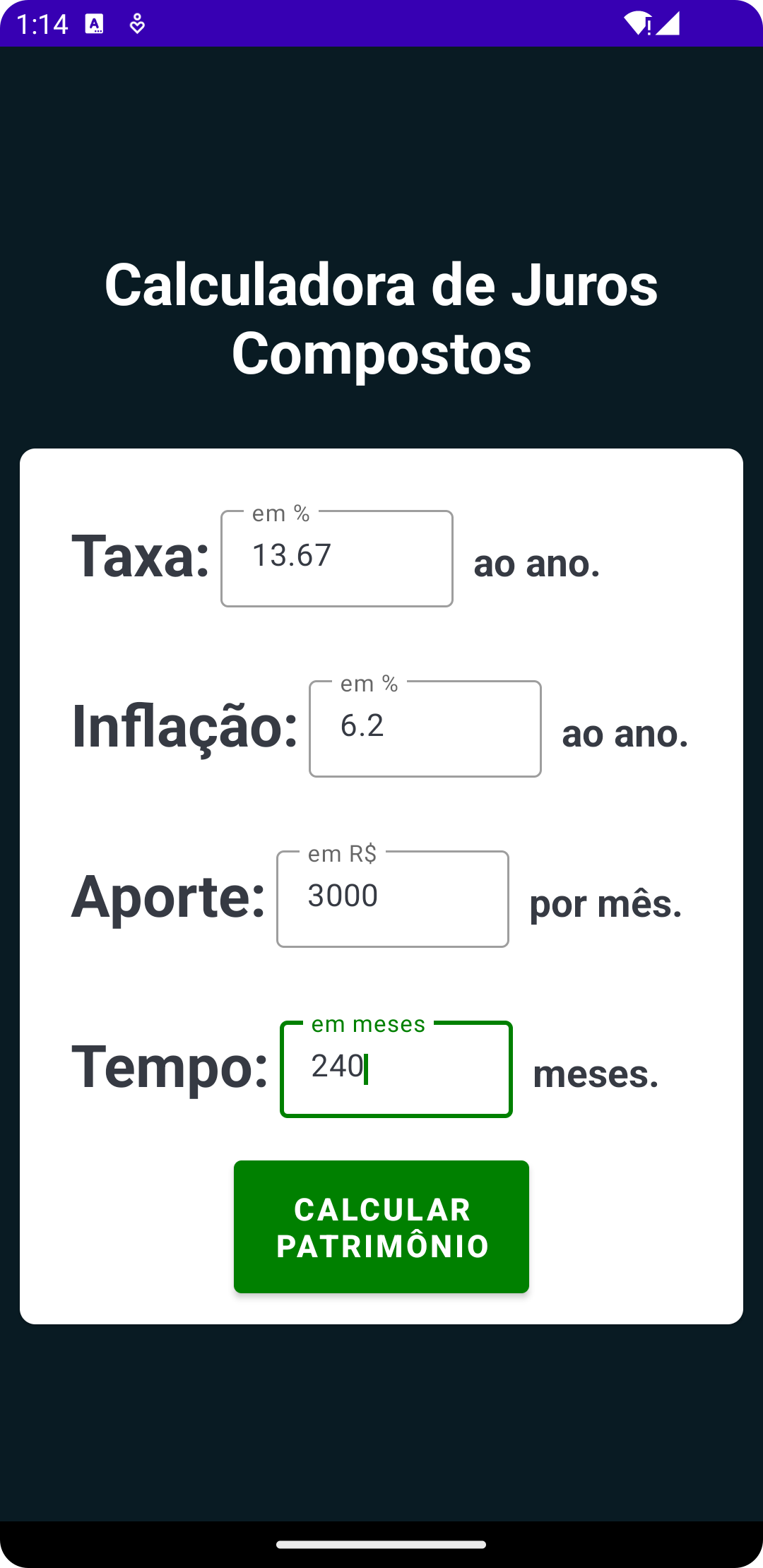 GitHub - diegoqueiroz1522/Calculadora-de-Patrimonio