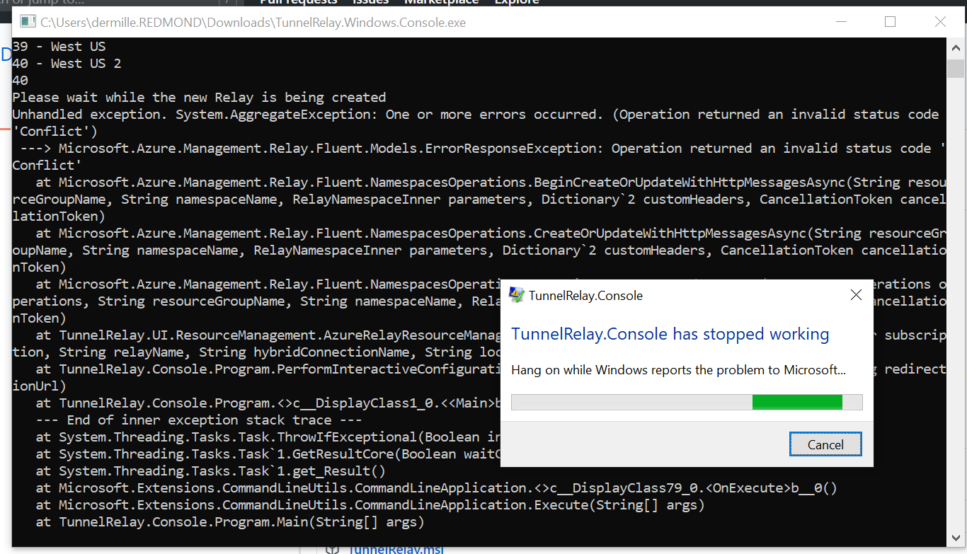 Create a new Azure Relay fails · Issue #20 · OfficeDev/microsoft-teams ...