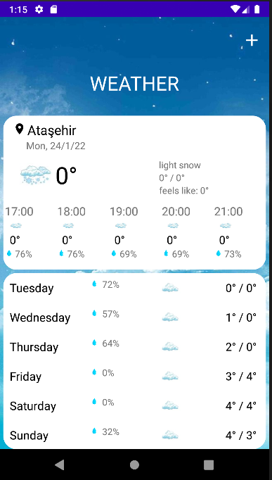 GitHub - elifctnkaya/WeatherApplication