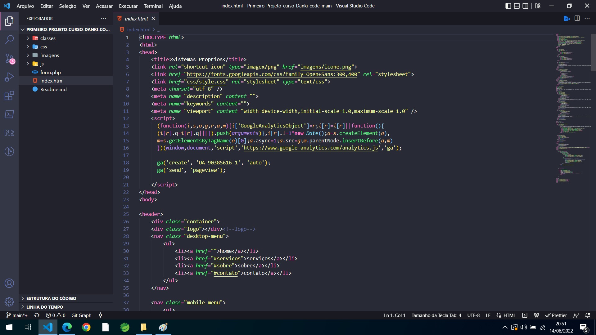 GitHub - mdg0m35/Primeiro-Projeto-curso-Danki-code: projeto finalizado ...