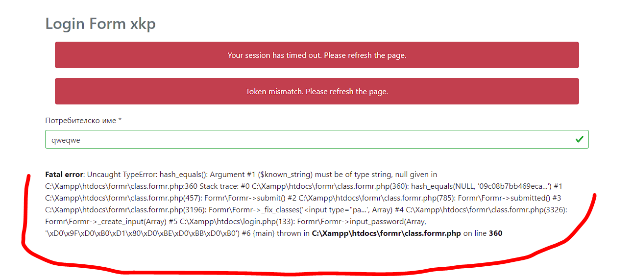 Csfr - Uncaught TypeError: hash_equals(): Argument #1 ($known_string) · Issue #98 · formr/formr ...